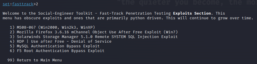 Social Engineering Toolkitについて | kali linux覚え書き