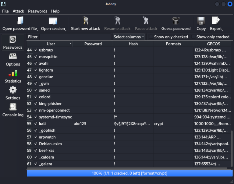 Johnnyでパスワード解析 | kali linux覚え書き