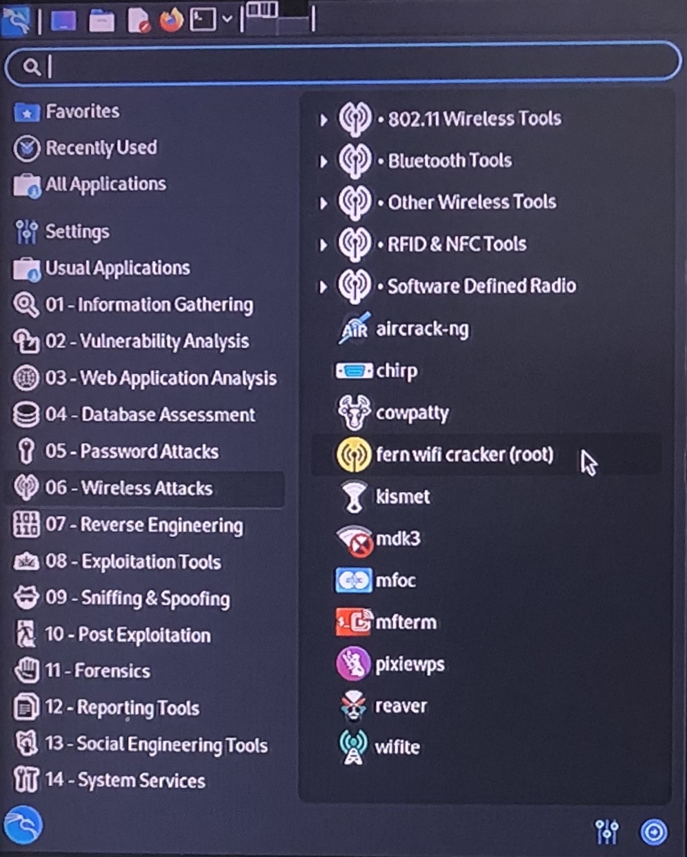 Fern Wifi Crackerで電波をクラック | kali linux覚え書き