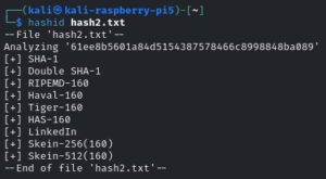 HashidとHash-identifier | kali linux覚え書き