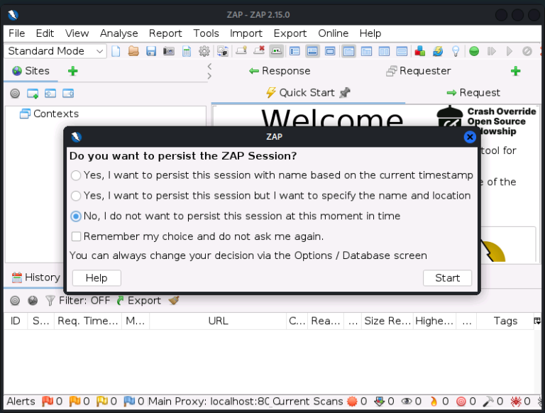 ZAPROXYでサイト診断(1) | kali linux覚え書き