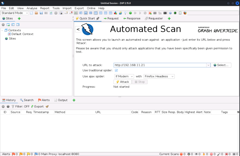 ZAPROXYでサイト診断(1) | kali linux覚え書き