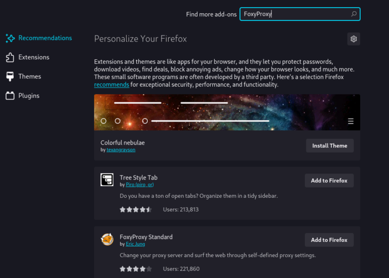 FoxyProxyでプロキシの切替 | kali linux覚え書き