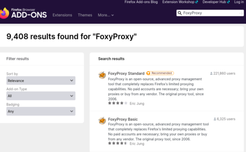 FoxyProxyでプロキシの切替 | kali linux覚え書き