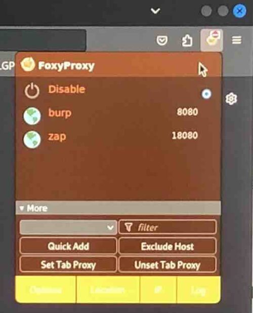 FoxyProxyでプロキシの切替 | kali linux覚え書き