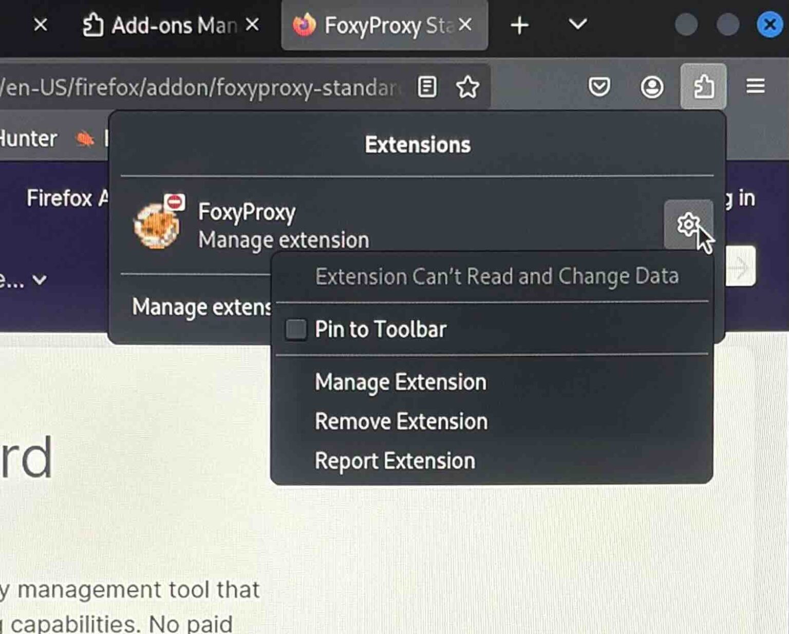FoxyProxyでプロキシの切替 | kali linux覚え書き