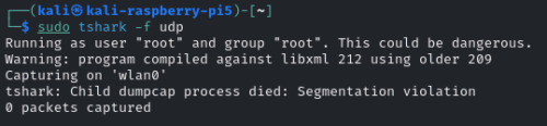 tsharkでパケット収集 | kali linux覚え書き