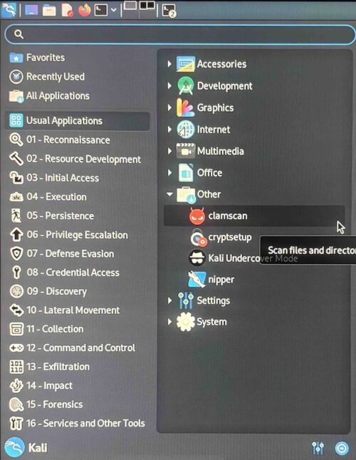 clamavでウイルススキャン | kali linux覚え書き