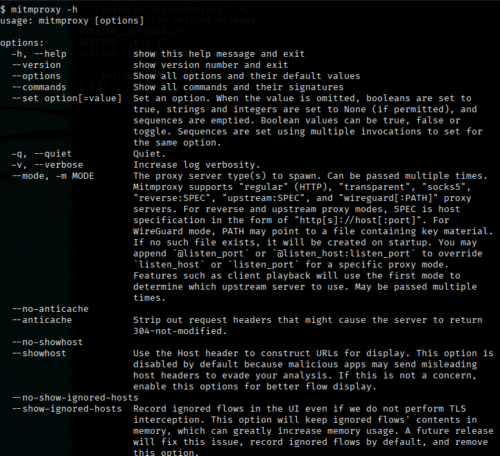 mitmproxy | kali linux覚え書き