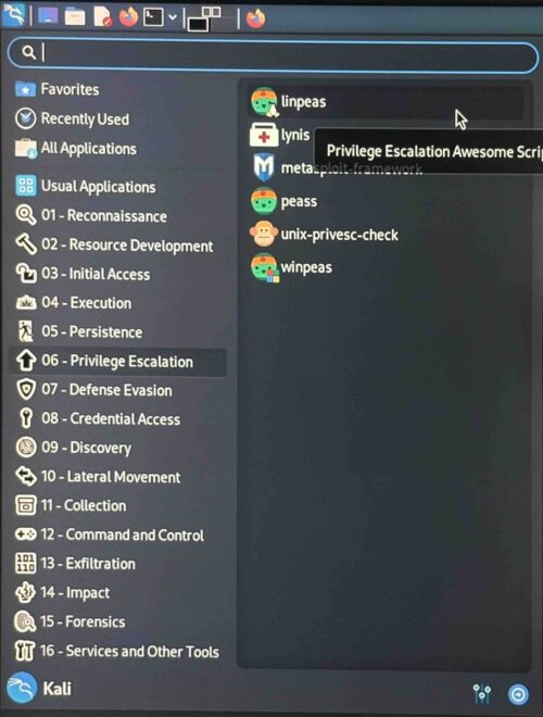 linpeas | kali linux覚え書き